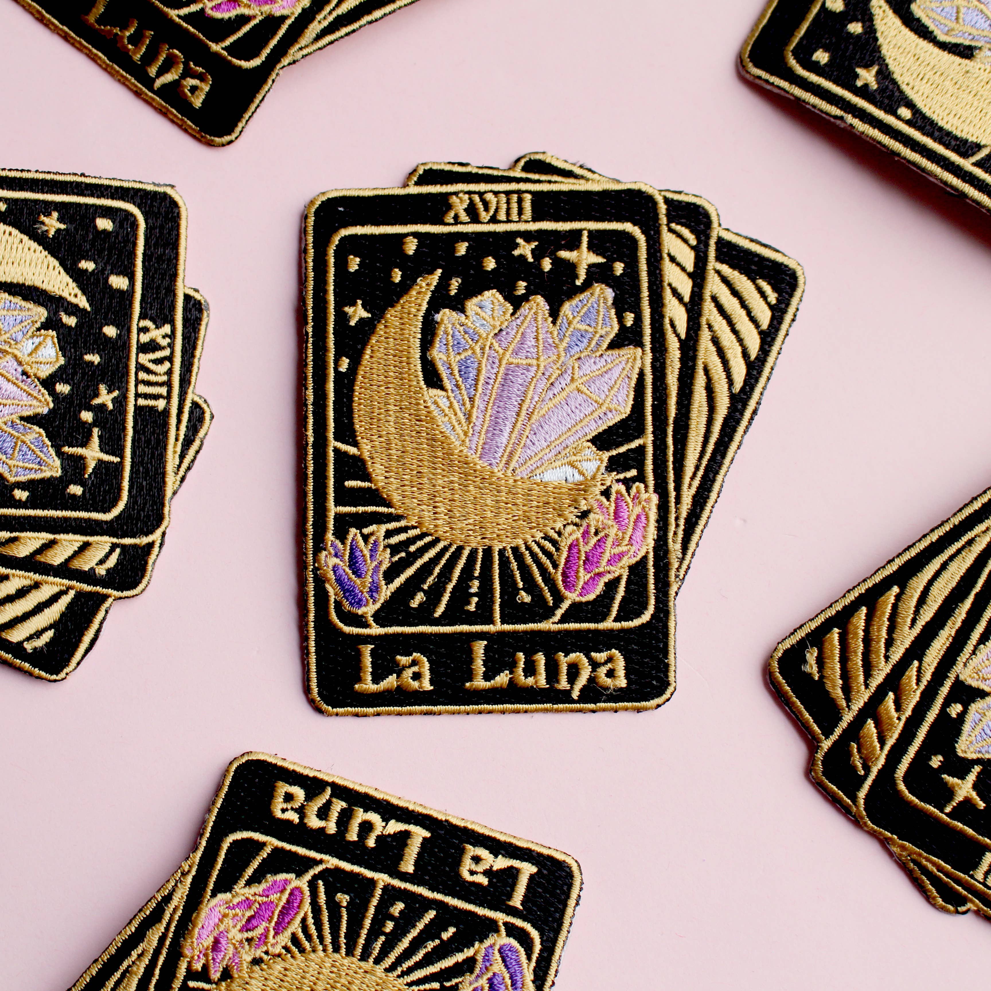 La Luna Tarot Card Embroidered Patch – Gold Crow Co.