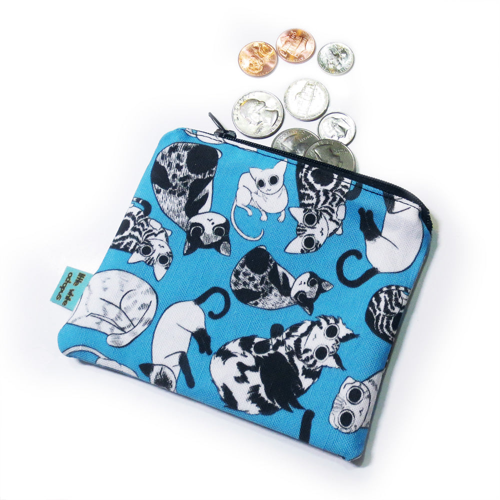 All Over Cats Mini Zipper Pouch – Gold Crow Co.