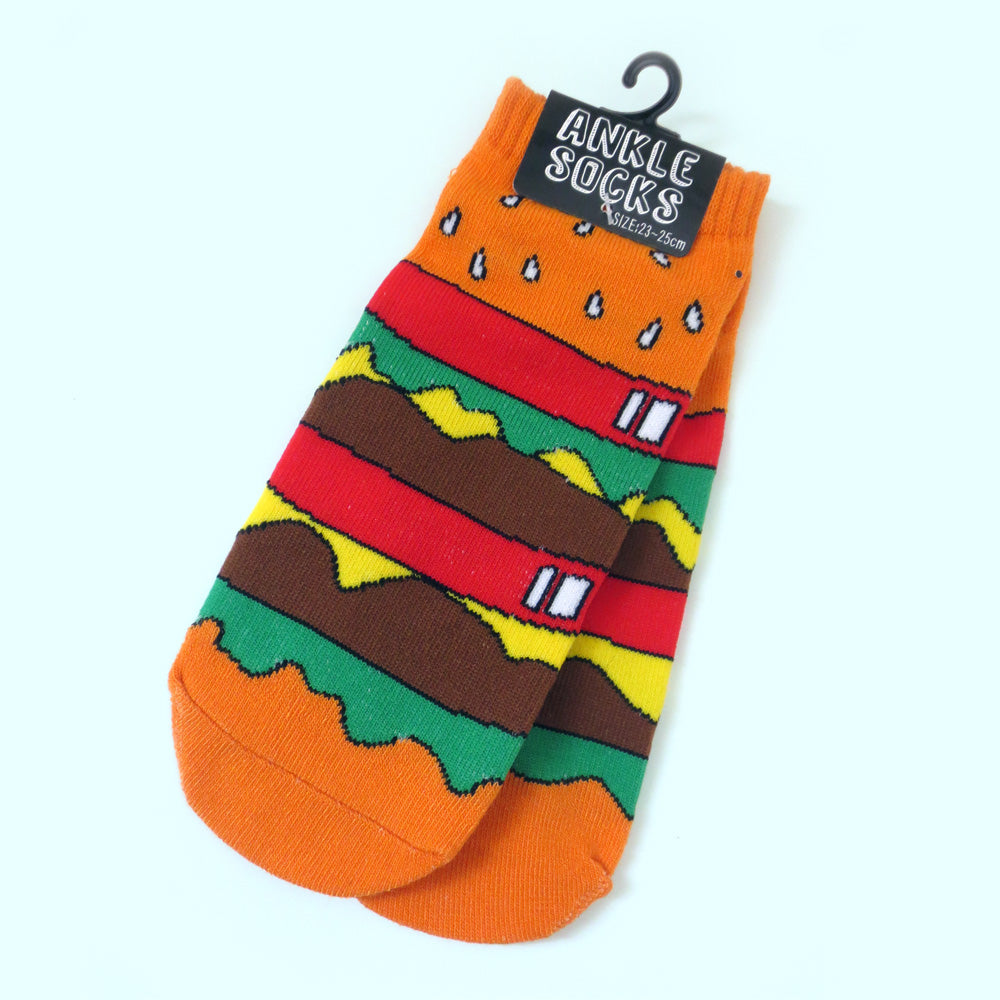 Double Cheeseburger Ankle Socks – Gold Crow Co.